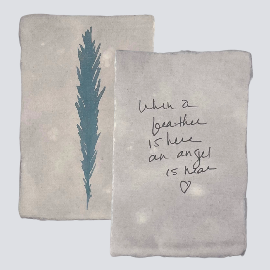 Large Moonlit Blue Angel Feather– LOVEVOLVE